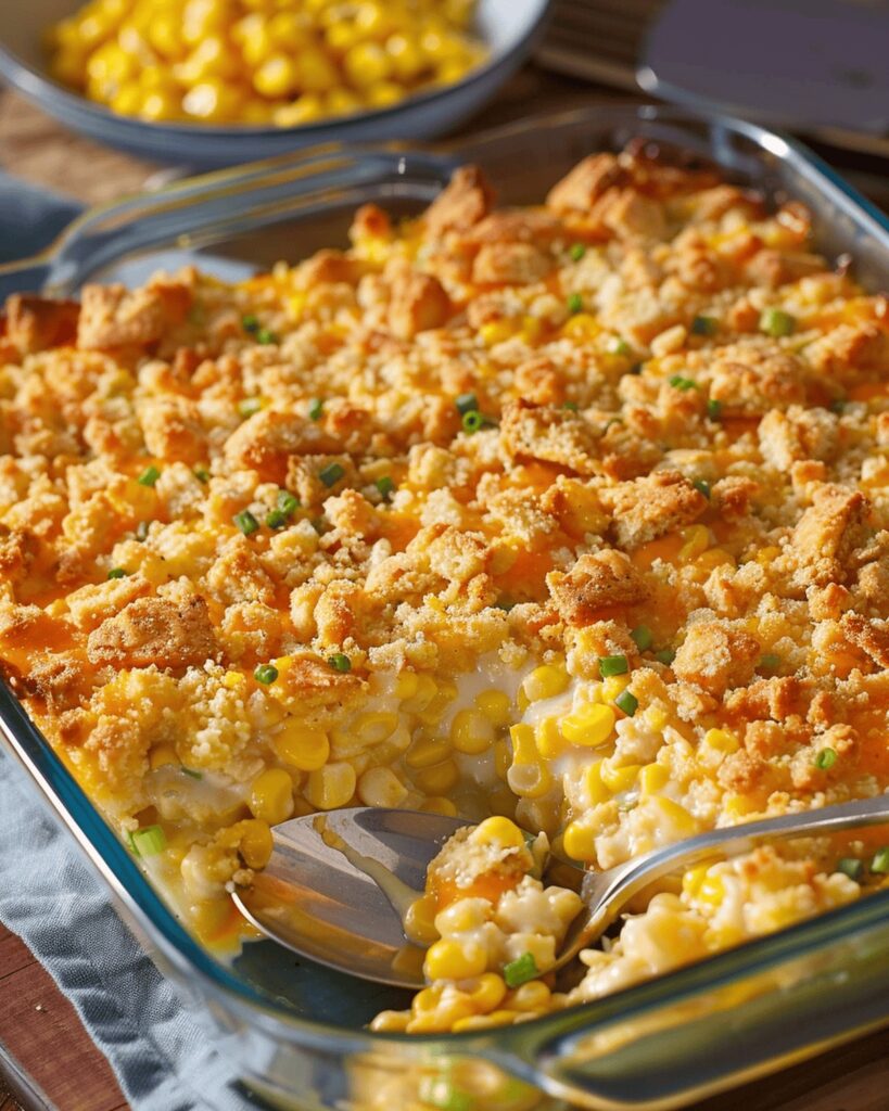 Golden Cheesy Corn Delight Casserole Recipe for Cozy Dinners - That's ...