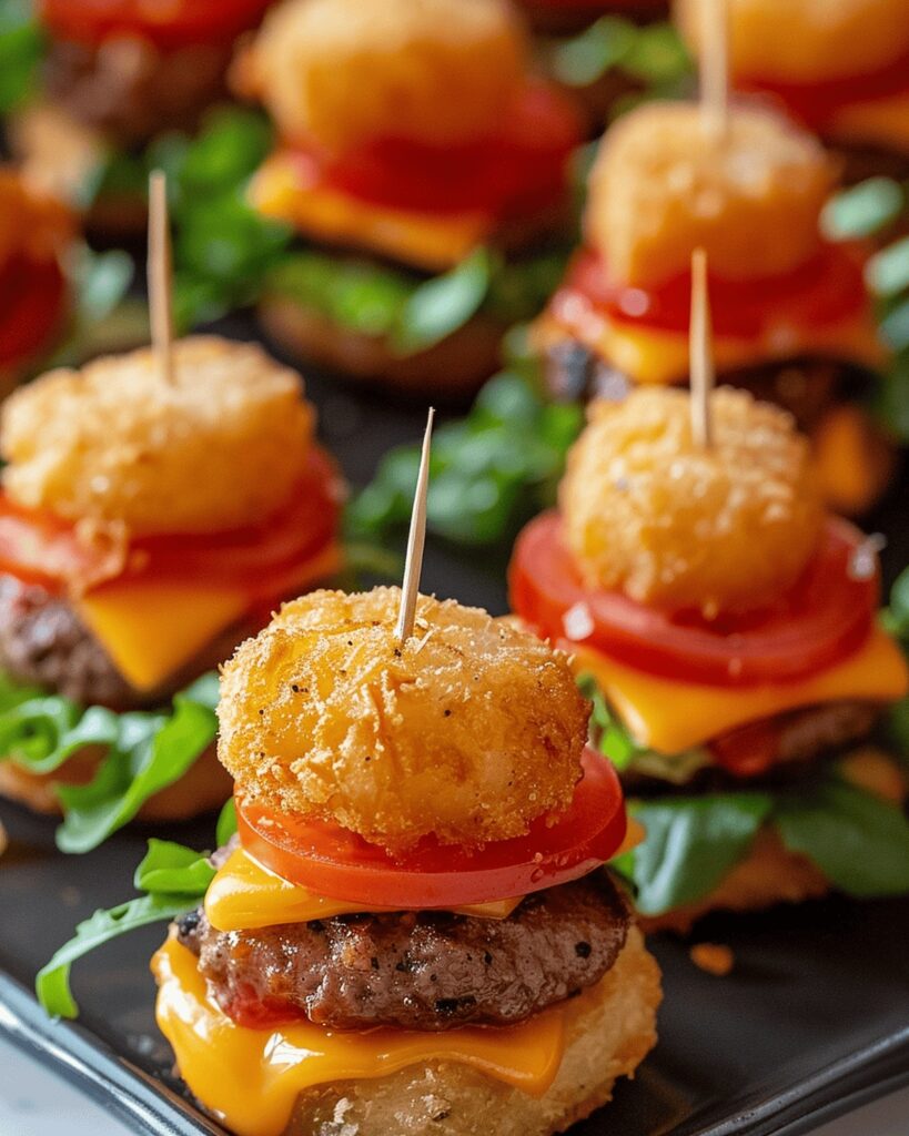 Bite-Sized Bliss: Creative Mini Tater Tot Sliders Recipe - That's My Home