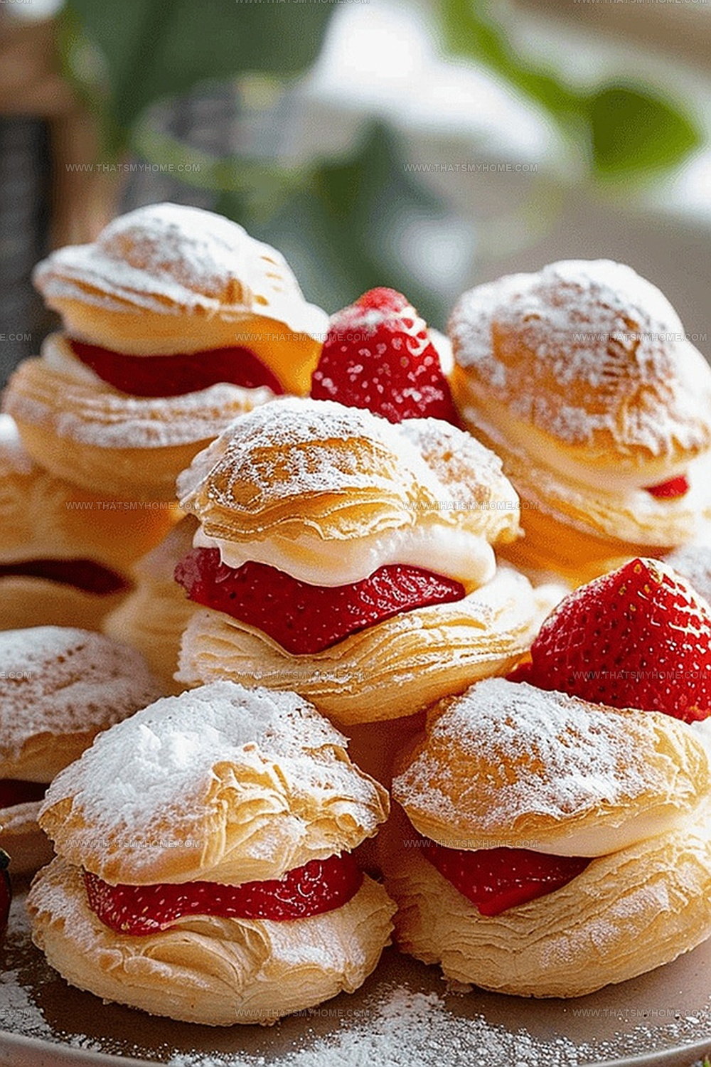 Fluffy Strawberry Cream Puffs Recipe: Sweet Homemade Delight - That's ...