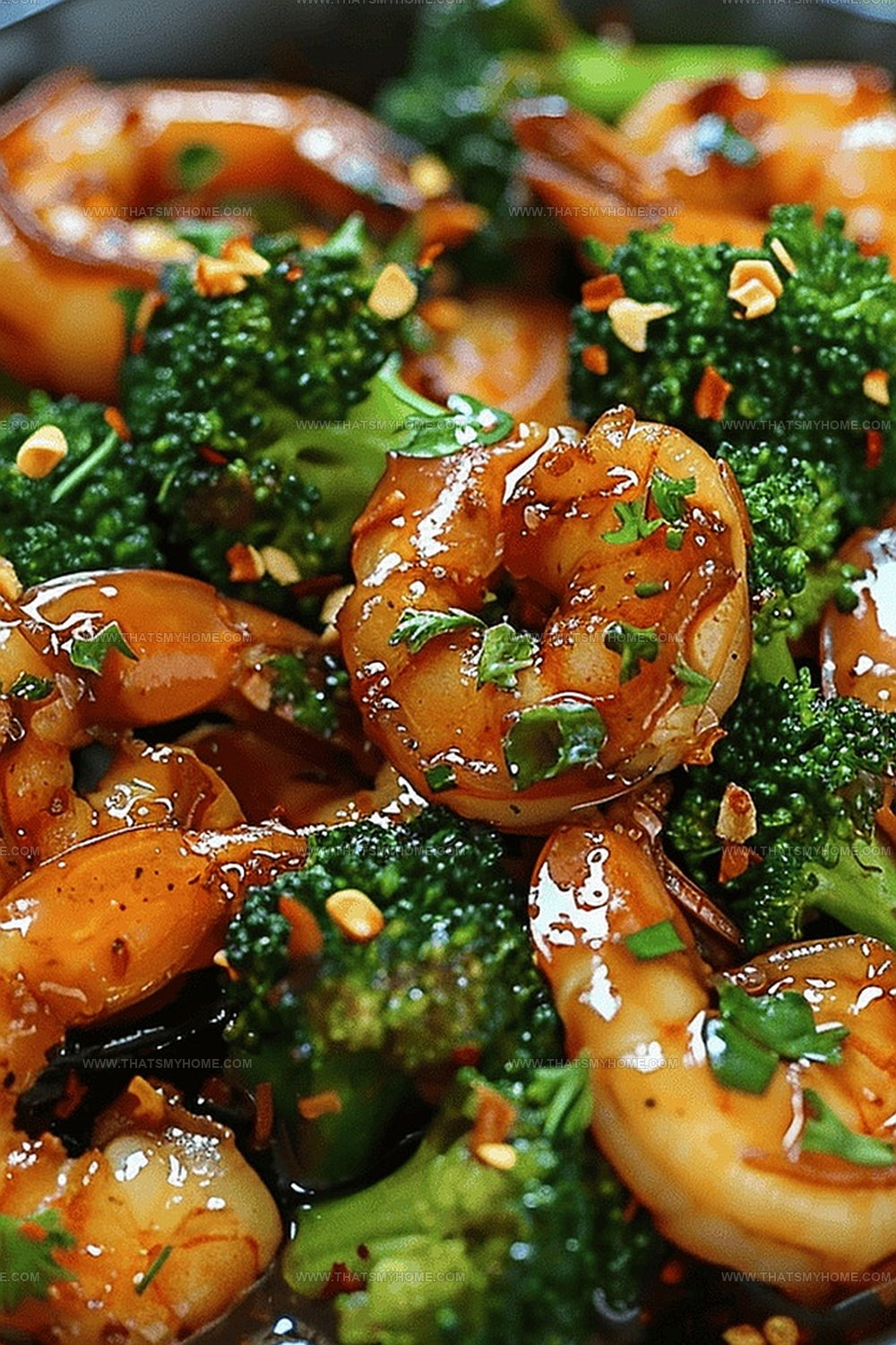 Zesty Shrimp and Broccoli Stir Fry in Garlic Sauce Recipe - That's My Home