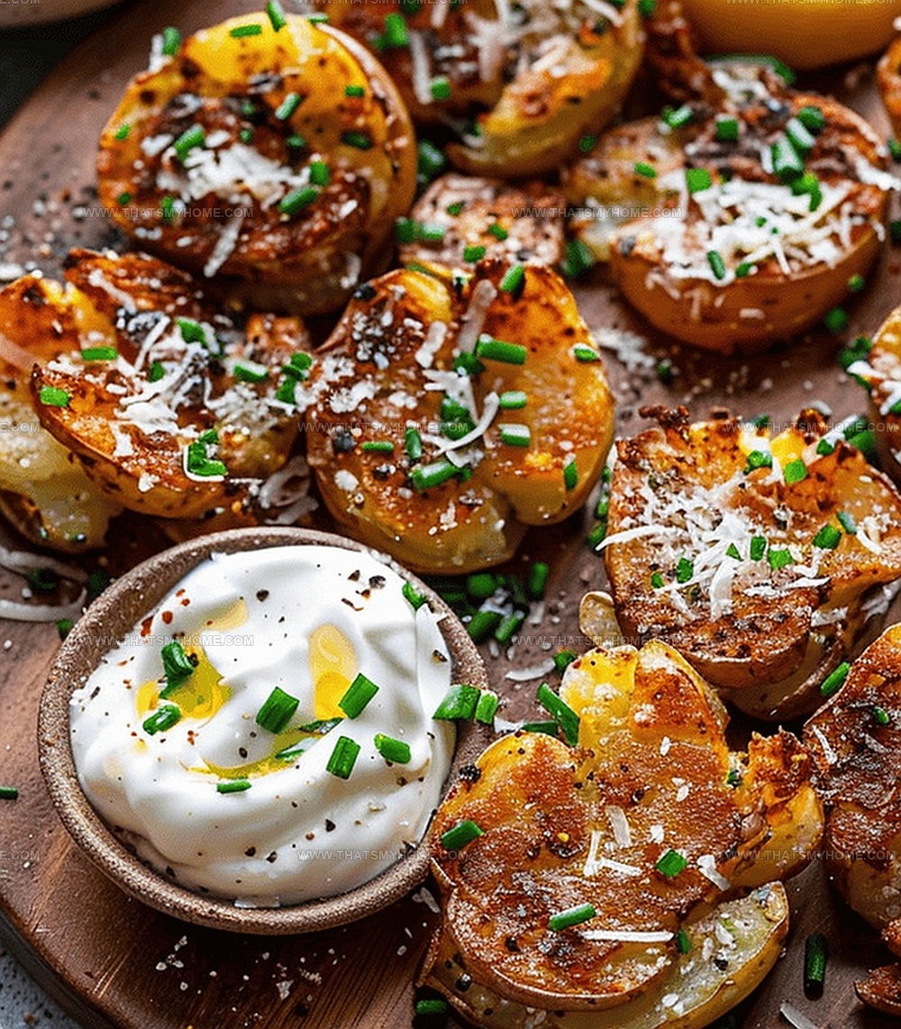 Zesty Paprika-Parmesan Smashed Potatoes with Garlic Aioli Recipe - That ...